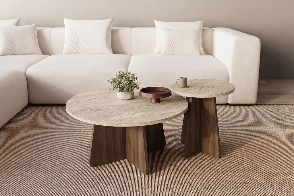 Hanah Home Klub sto Penti-Travertine, 2 komada