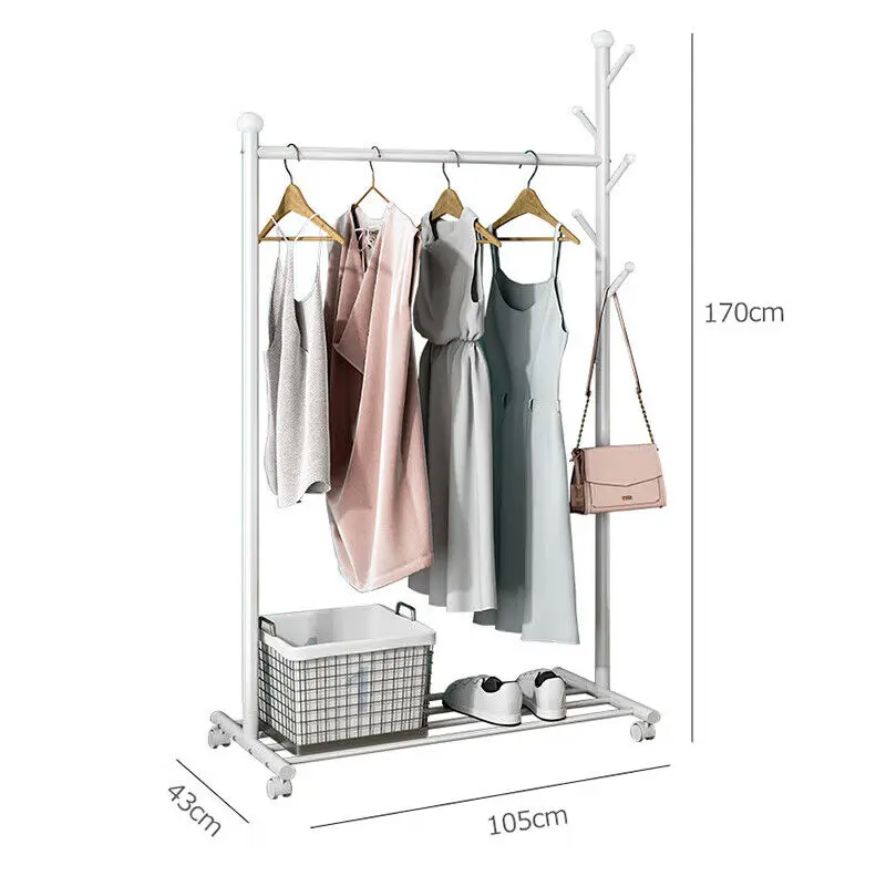 QIAONAMEI Stalak za odeću, 105cm, Beli