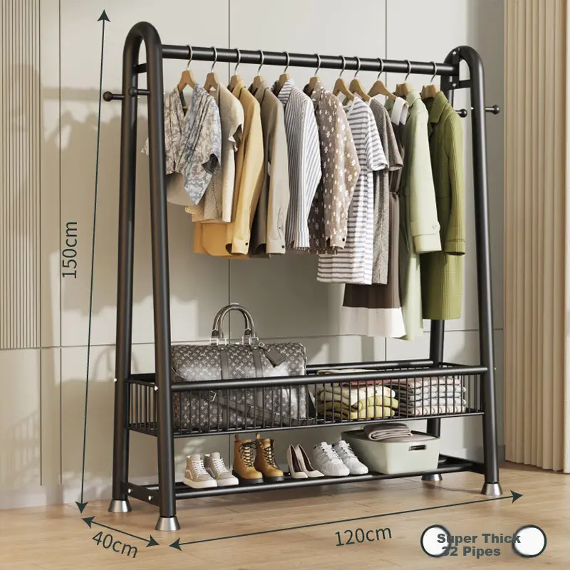 Shunyou Stalak za odeću, 150x120 cm, Crni