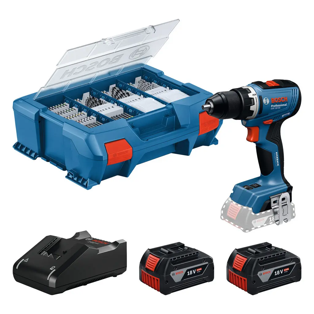 Bosch Aku bušilica odvrtač GSR 18V-65, 2x 4.0Ah, L-kofer 06019N3207