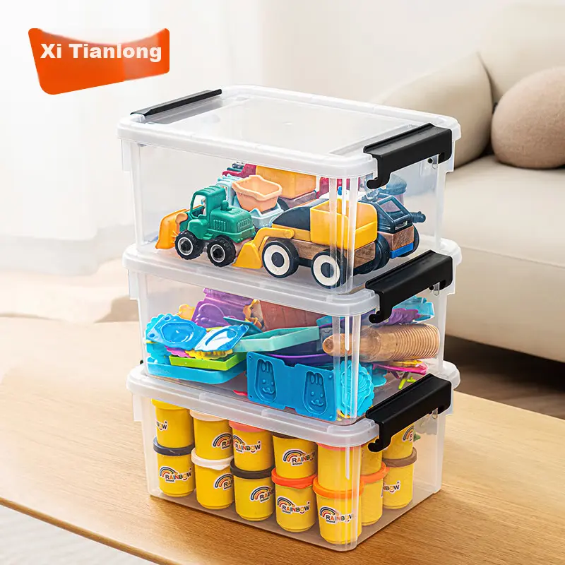 Xitianlong Set kutija za odlaganje, 7 L, 31.5x23x14cm, 3 komada, Providni