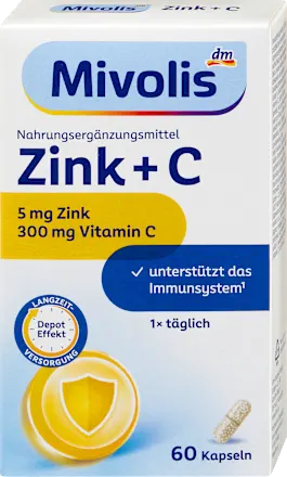 Mivolis
Cink + Vitamin C depo kapsule, 60 kom
Dodatak ishrani