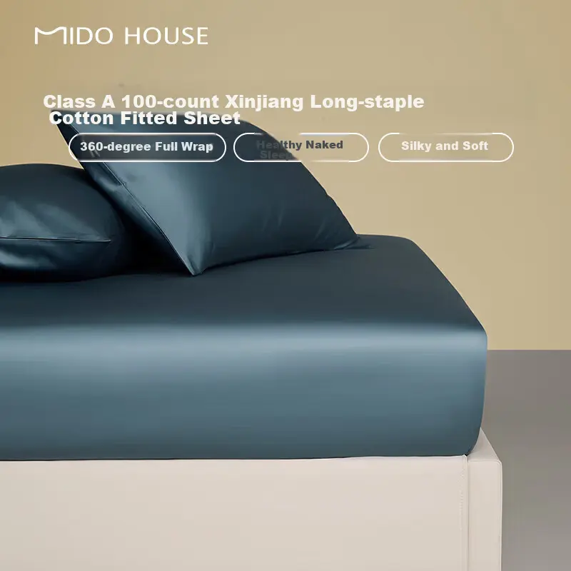 Mido House Set Čaršav sa lastišem i 2 jastučnice, 180x200cm, Plavi