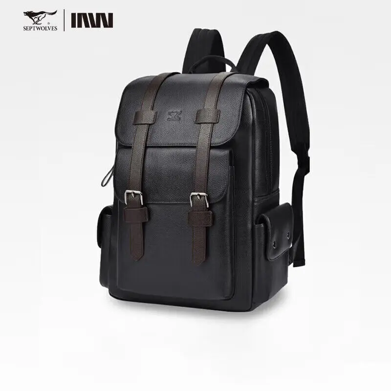Septwolves Muški ranac za laptop, 15.6", Crni