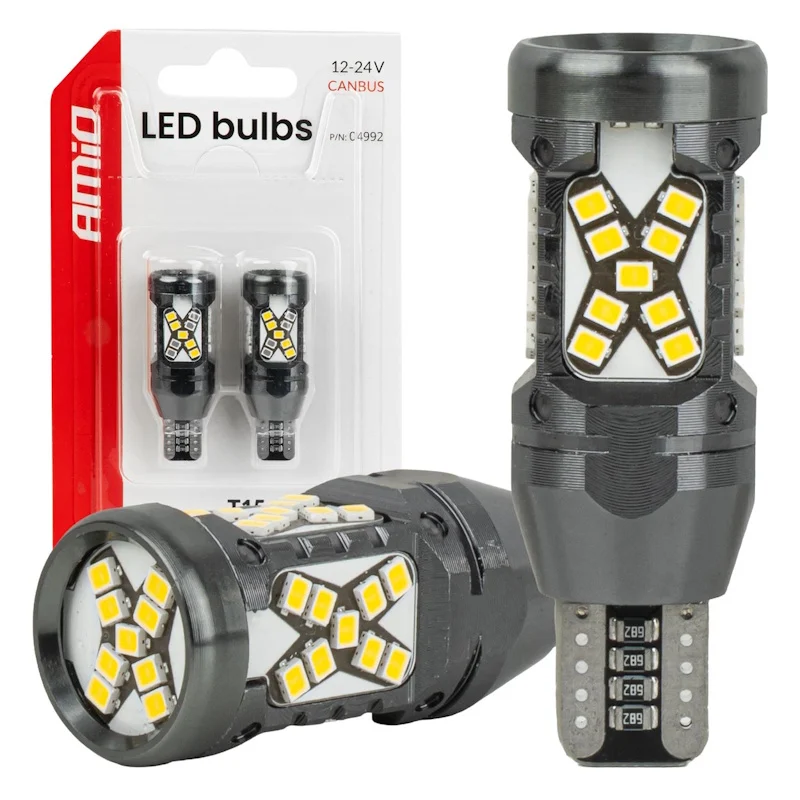 Sijalice LED W16W T16 Canbus 12/24V 45 SMD (2 kom) – Amio 04992