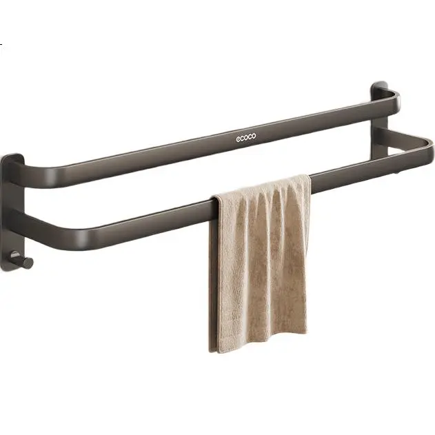 Ecoco Dupli držač za peškire, 60 cm, Sivi