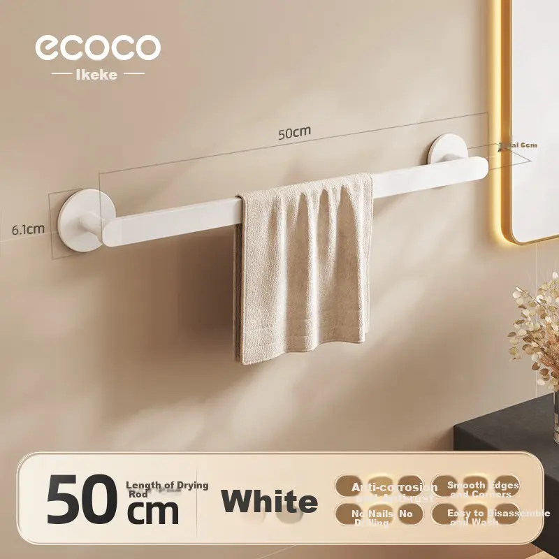 Ecoco Držač za peškire, 50 cm, Beli