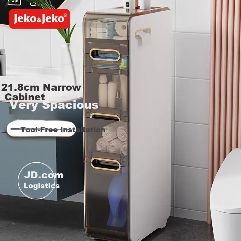 Jeko&Jeko Ormarić za kupatilo, 4 nivoa, 22cm, Beli