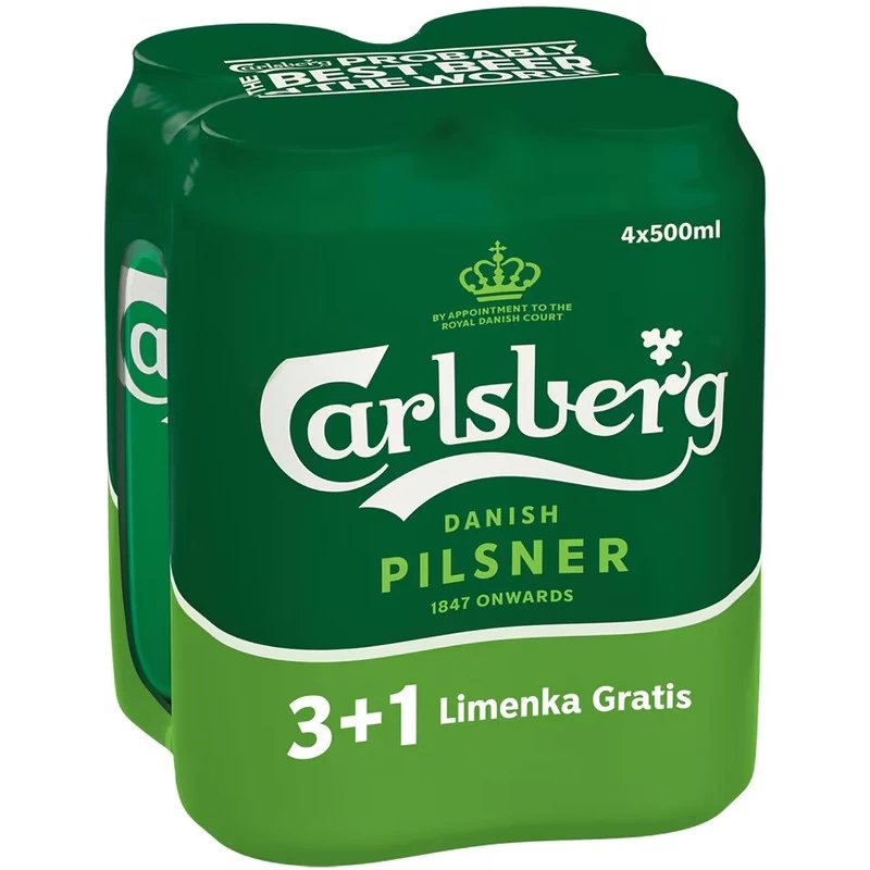 Carlsberg Pivo 0,5L 3+1 Limenka