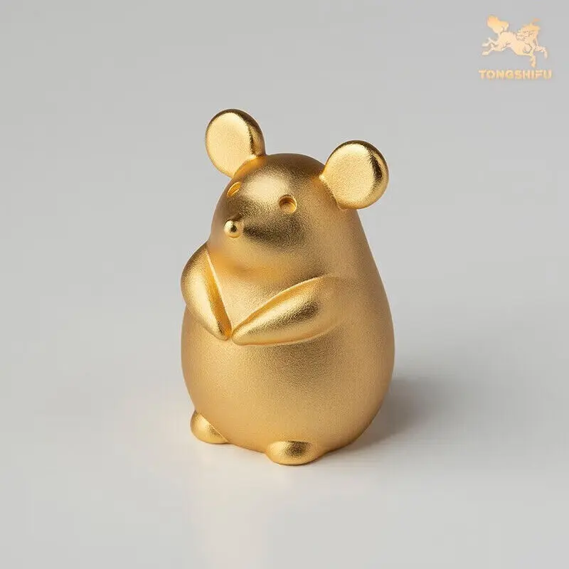 Tongshifu Ukrasna figurica Pacov iz kineskog zodijaka, Zlatna boje