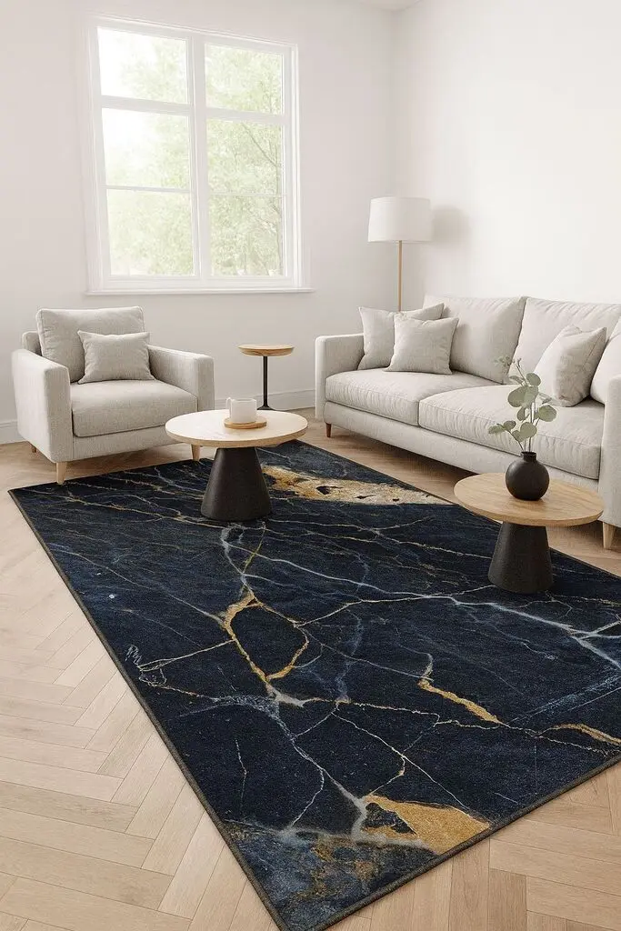 Conceptum Hypnose Tepih HM-CRP25-10, Pravougaoni, 80 x 140 cm, Teget