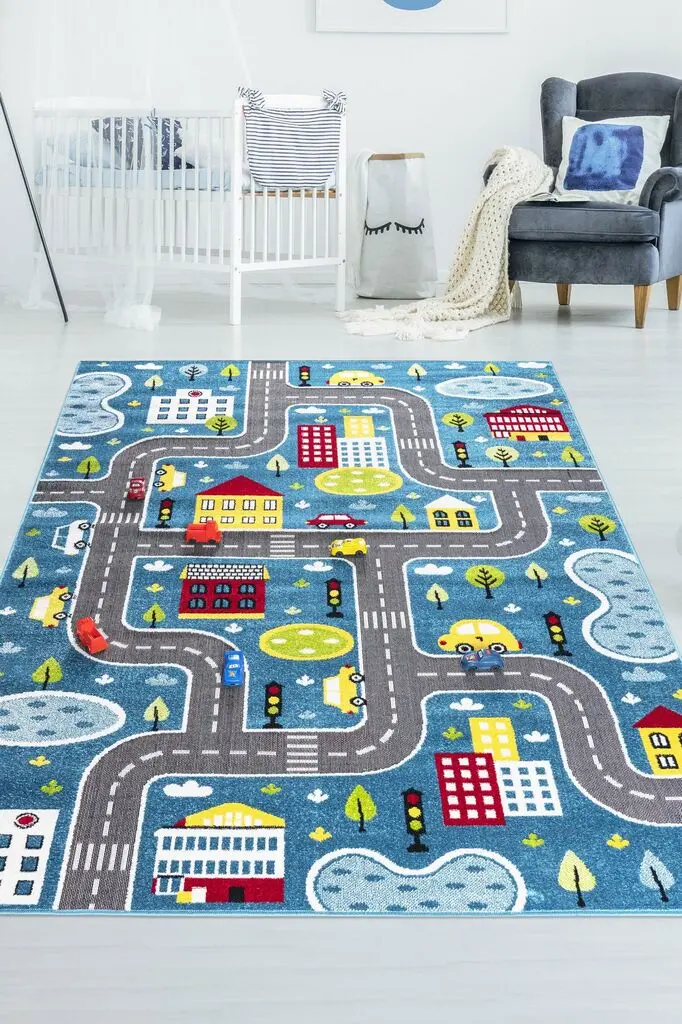 Conceptum Hypnose Tepih Mavi Trafik, 80 x 150cm, Plavi