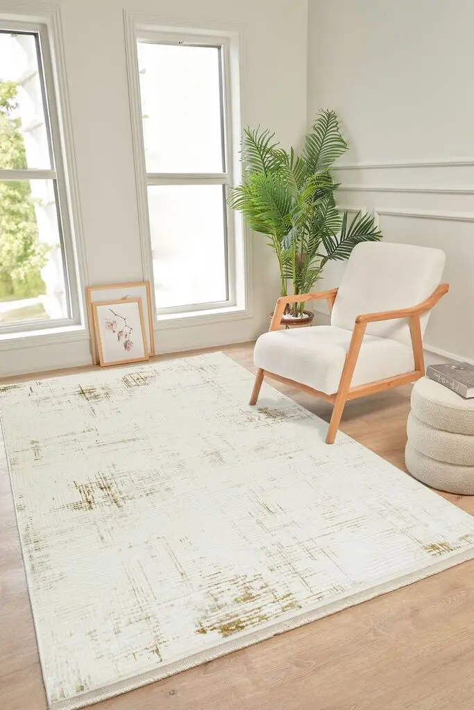 Conceptum Hypnose Tepih Kadifem Kd011, 80x300 cm, Krem