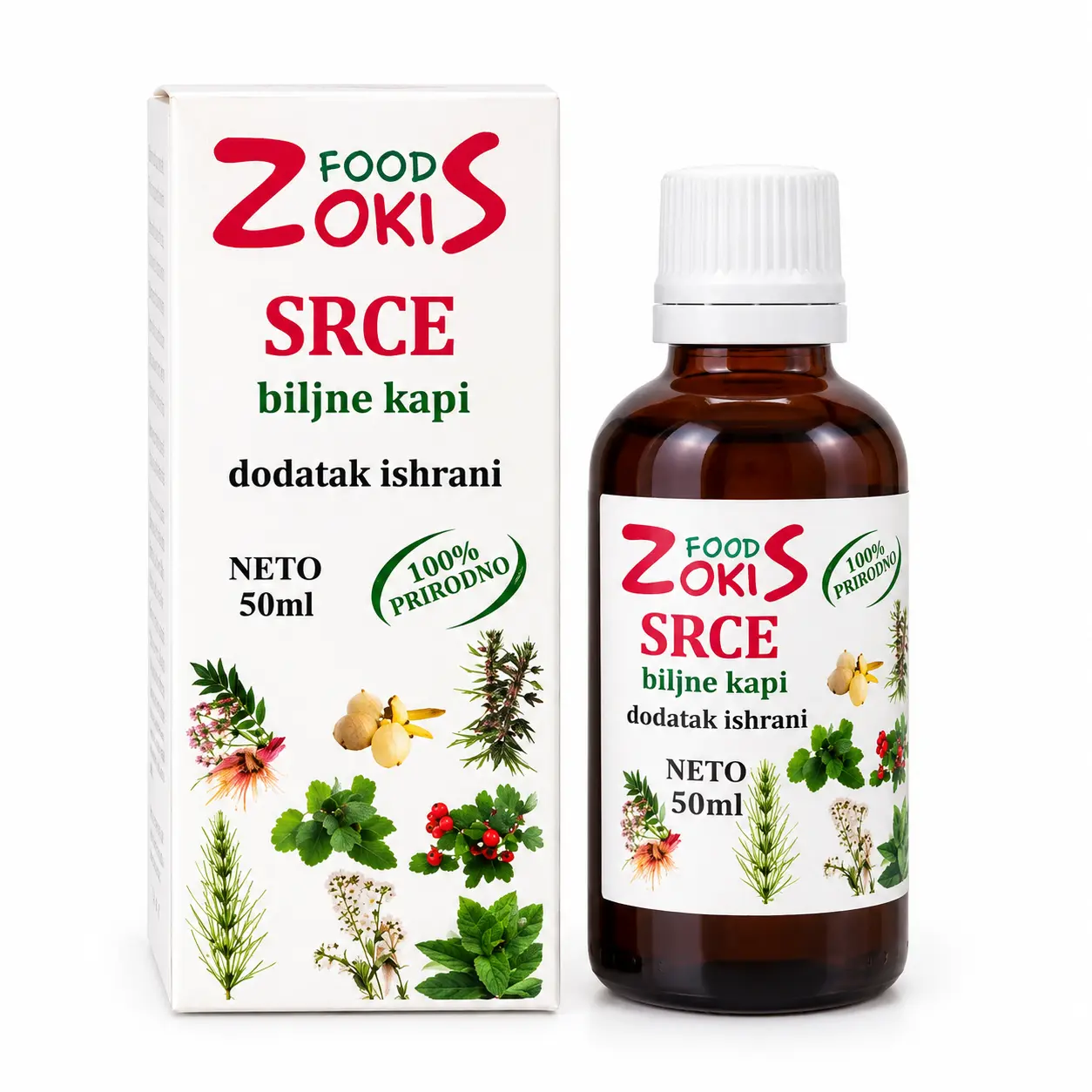 Biljne kapi za srce i cirkulaciju 50ml Zokis Food