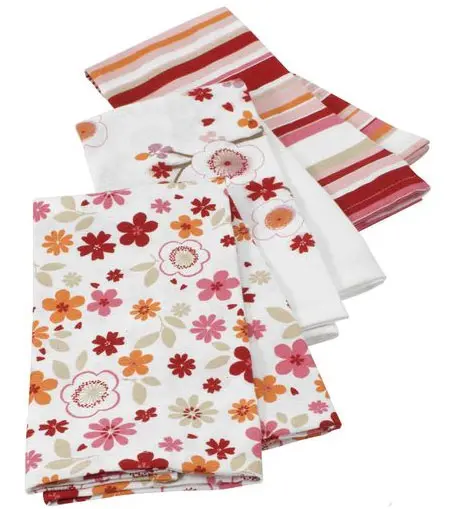 Kuhinjska krpa - set od 3 krpe Sakura 50x70cm crvena
