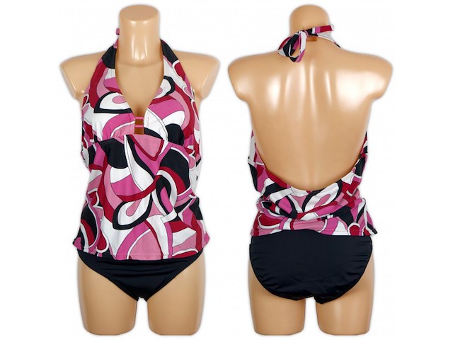 |O| BASIC LINE jednodelni tankini kupaći - Vel. 46 (2XL