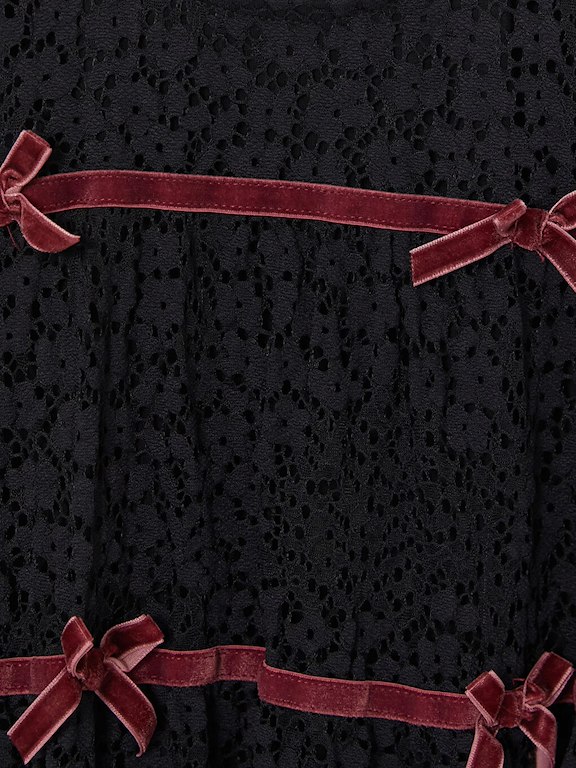 LCW Kids Čipkana Haljina Za Devojčice Sa Detaljem Mašne