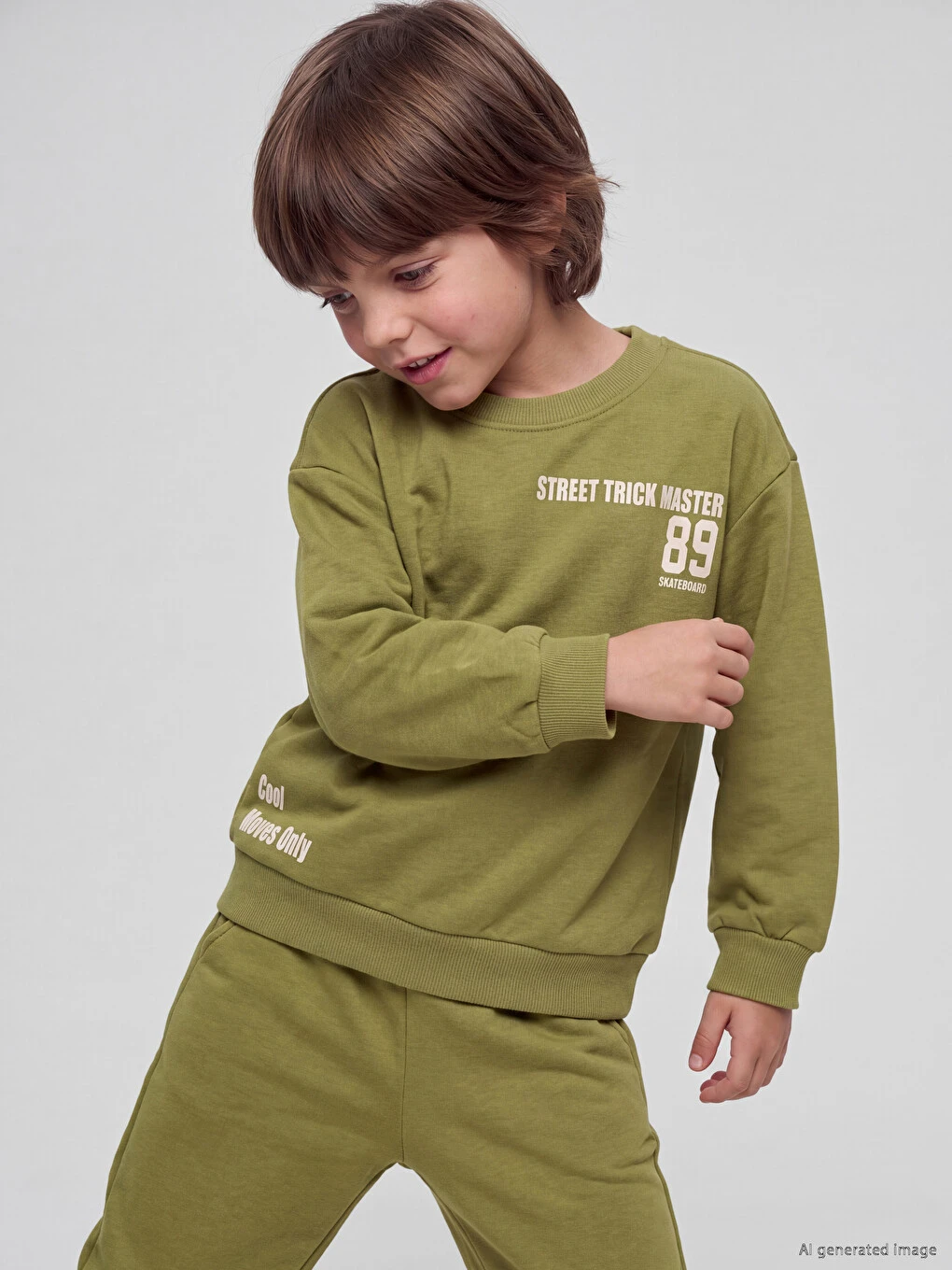 LCW Kids Dečiji Komplet Trenerke Sa Tekst Štampom