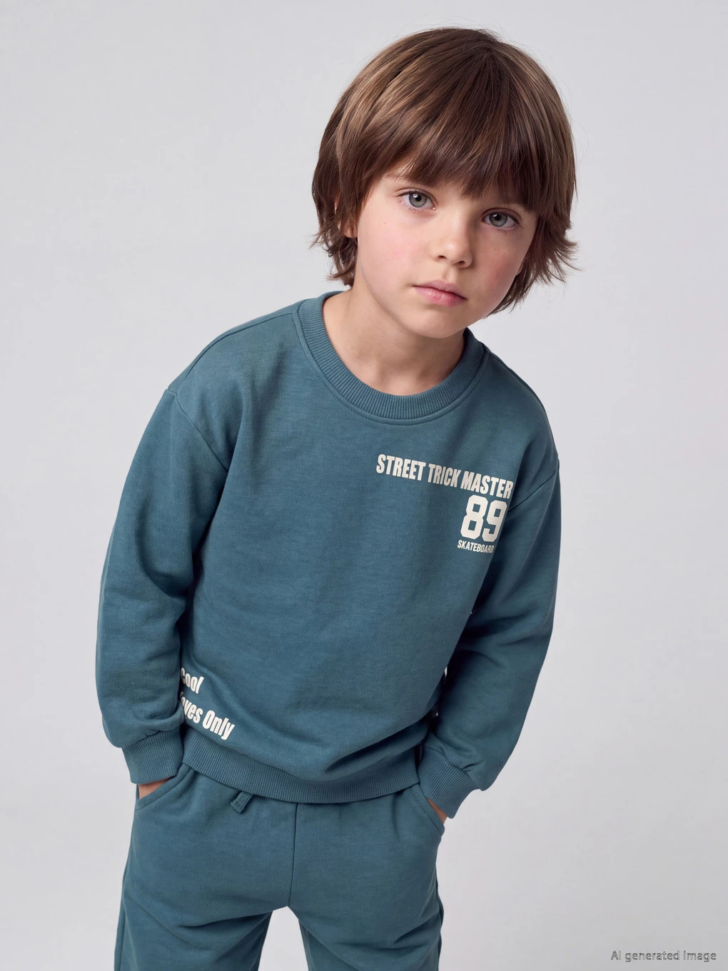LCW Kids Dečiji Komplet Trenerke Sa Tekst Štampom