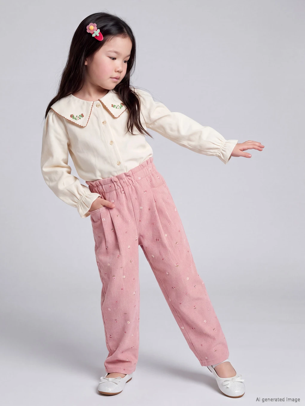 LCW Kids Regular Fit Cvetne Dečije Pantalone