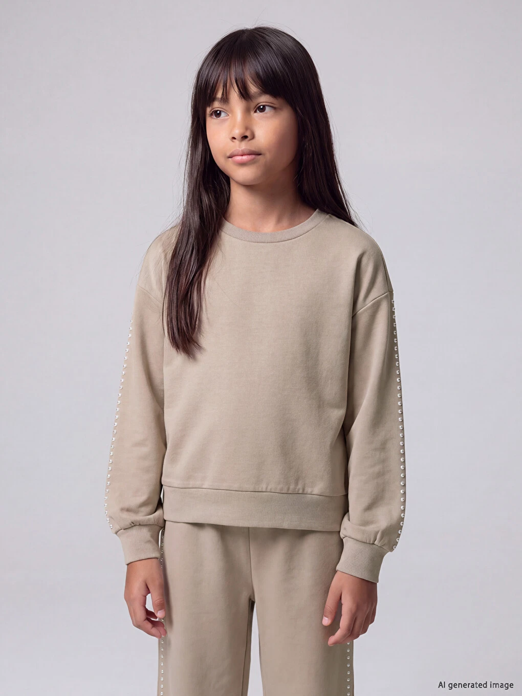 LCW Kids Devojački Set Sa Ukrasnim Cirkonima Od Mekog Materijala
