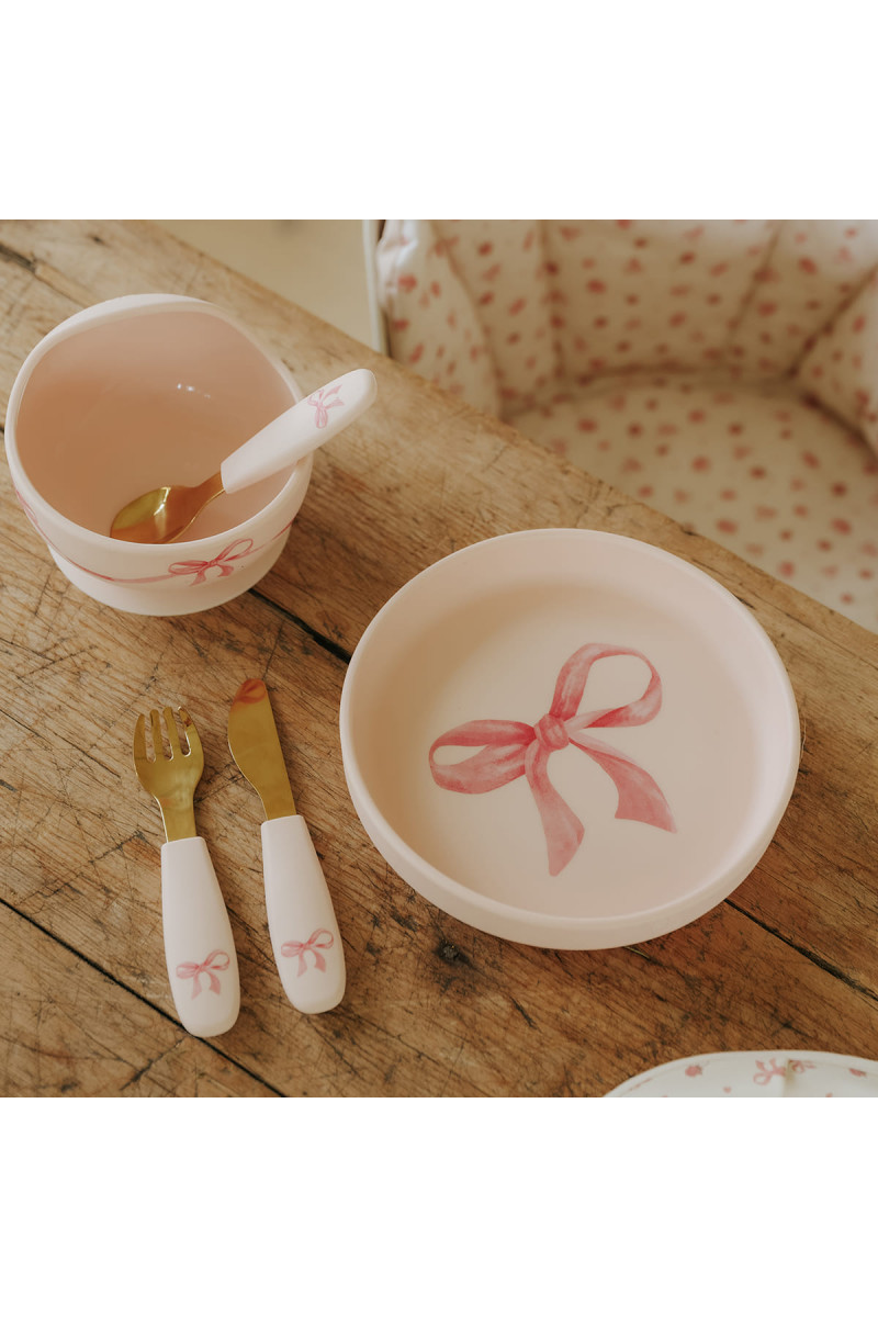 Elodie silikonski set za hranjenje rosie bow