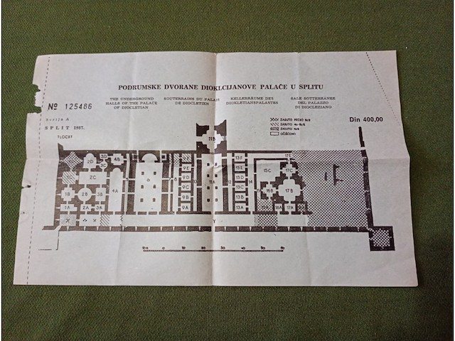 Ulaznica Dioklicijanove Palače u Splitu 1987g YUG