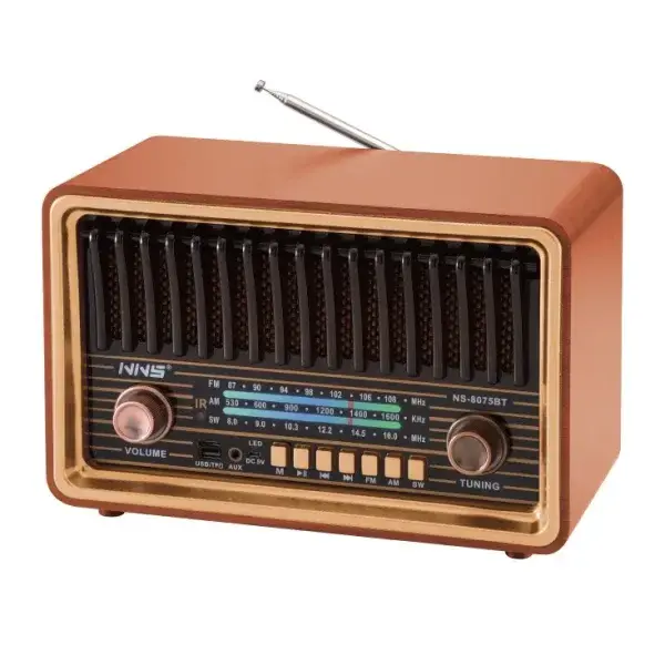 Elementa Retro Bluetooth radio 8075BT, RGB, Bluetooth, Hrast