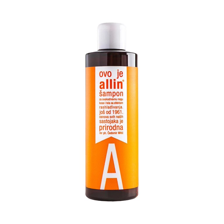 Allin Šampon za Svakodnevnu Negu Kose i Tela sa Efektom Rashlađivanja 200 mL