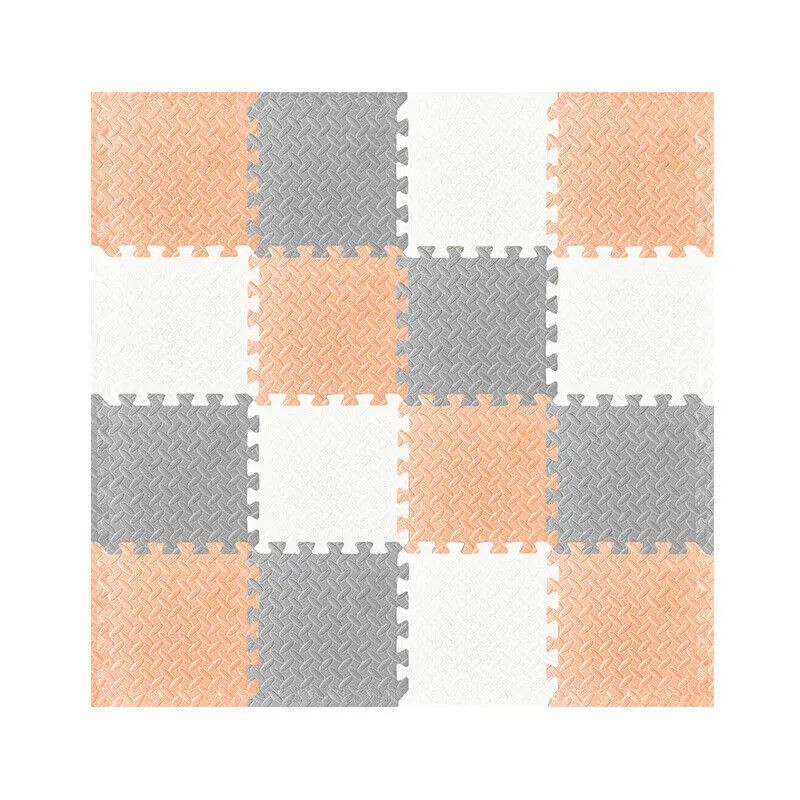 Budisi Podloga za bebe, 30x30x2.5cm, 16 komada, Kajsija-siva
