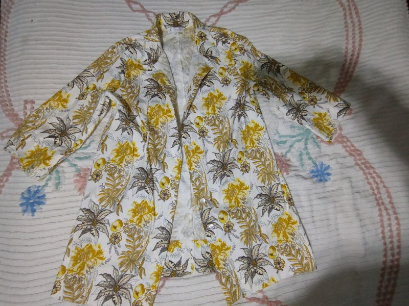VERENA SETZKORN® CVETNI TEGLJIVI KARDIGAN-HALJINA L-2XL