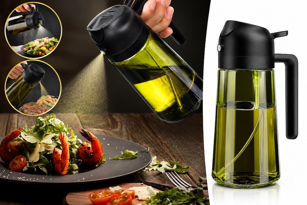 Elixduo 2-u-1 dozator za ulje sa ručkom, 470 ml    Doziranje
