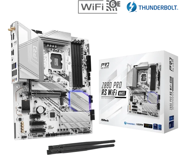 ASRock Z890 Pro RS WiFi White matična ploča LGA1851 DDR5 ATX Thunderbolt 4 90-MXBQC0-A0UAYZ