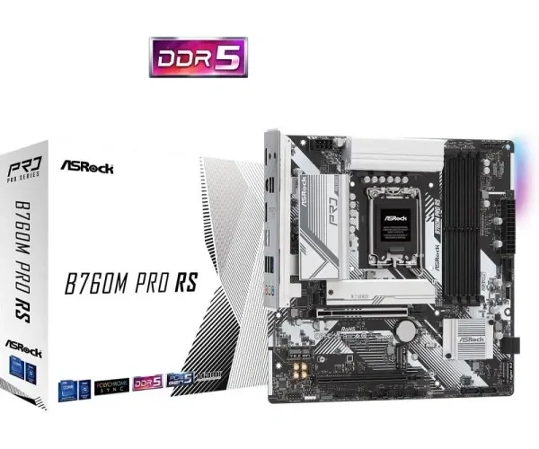 ASRock B760M Pro RS matična ploča LGA1700 DDR5 Micro-ATX PCIe 5.0 90-MXBLH0-A0UAYZ