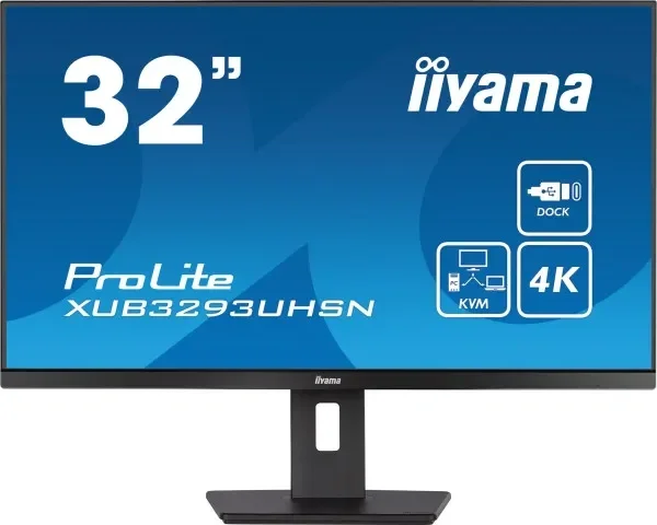 iiyama ProLite monitor 31.5" 4K UHD IPS USB-C 65W RJ45 KVM zvučnici XUB3293UHSN-B5