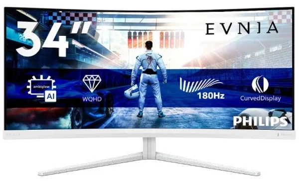 Philips Evnia 5000 34" zakrivljeni ultrawide gaming monitor UWQHD Fast VA 180Hz 34M2C5501A/00