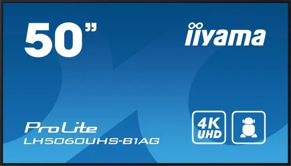 iiyama ProLite digital signage ekran 49.5" 4K UHD IPS Android 11 Wi-Fi 24/7 LH5060UHS-B1AG