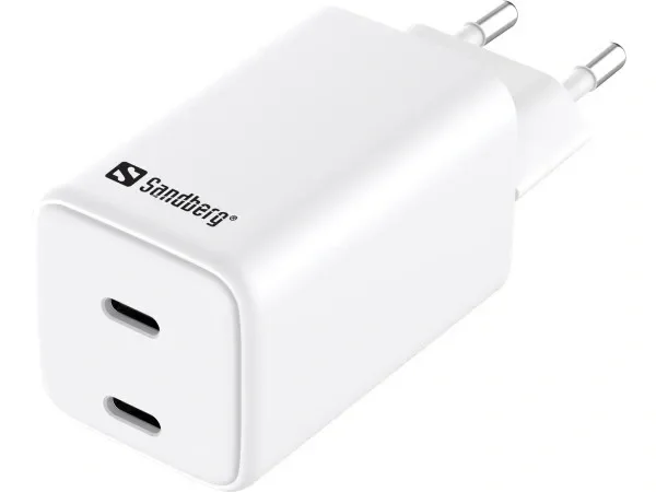 Sandberg USB-C PD 65W GaN punjač 2x USB-C za laptop i telefon 441-56