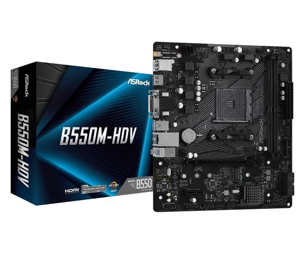 ASRock B550M-HDV matična ploča AM4 DDR4 Micro-ATX PCIe 4.0 90-MXBDJ0-A0UAYZ