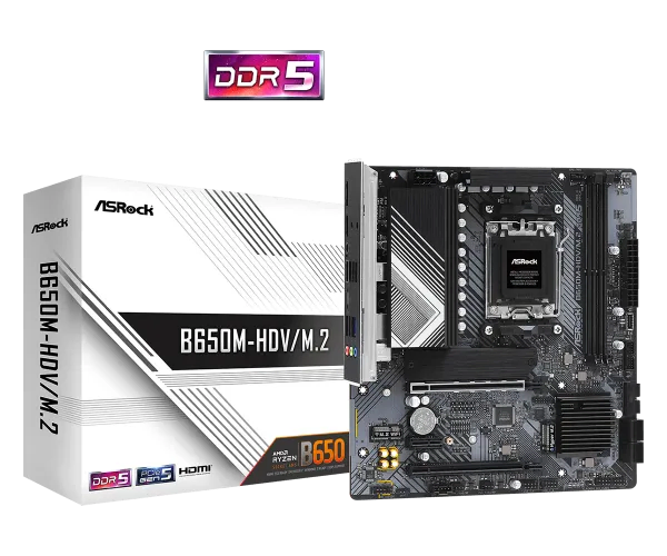 ASRock B650M-HDV/M.2 matična ploča AM5 DDR5 Micro-ATX 2.5G LAN 90-MXBLA0-A0UAYZ