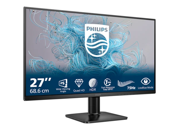 Philips 27" monitor QHD IPS 75Hz HDR10 Adaptive Sync HDMI DP 27E2N1500L/00