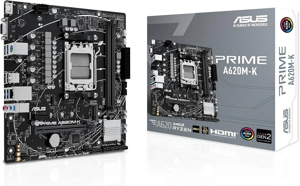 ASUS PRIME A620M-K matična ploča AM5 DDR5 Micro-ATX 90MB1F40-M0EAY0