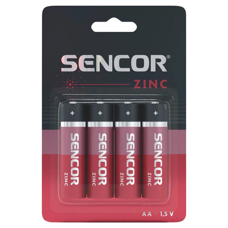 Sencor R06 AA cink-karbon baterije 1.5V 4 komada