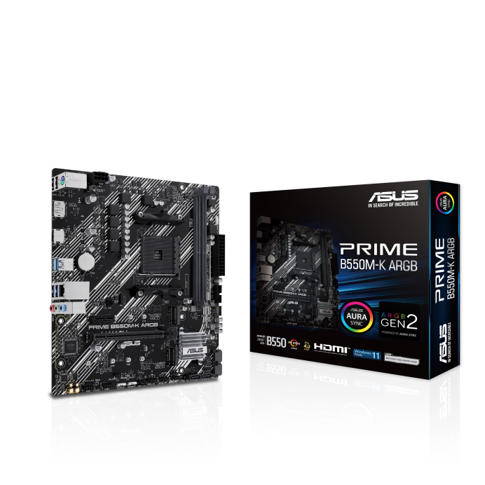 ASUS PRIME B550M-K ARGB matična ploča AM4 DDR4 Micro-ATX