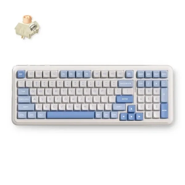 MCHOSE K99 V3 bežična mehanička gejmerska tastatura, Sky Blue, Icy Creamsicle
