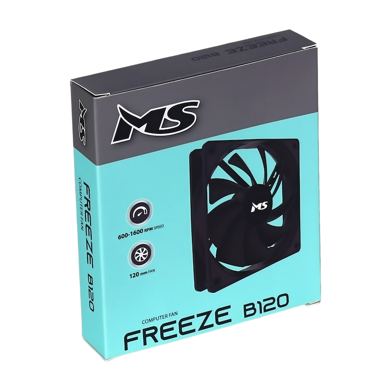 MS Freeze B120 ventilator za kućište 120 mm PWM crni
