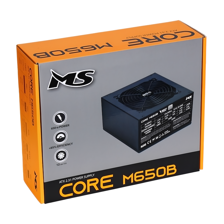 MS Core M650B napajanje za računar 650W ATX aktivni PFC