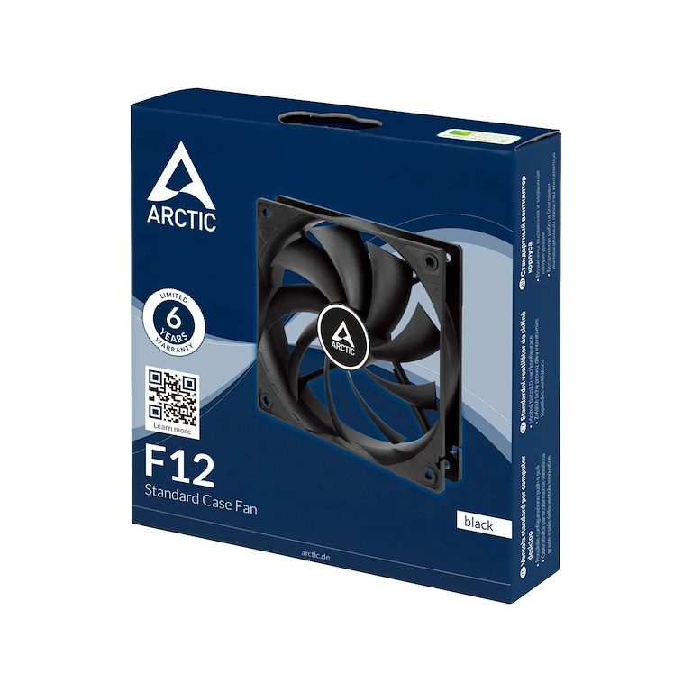 Arctic F12 ventilator za kućište 120 mm, 1350 o/min, 3-pin, crni ACFAN00201A