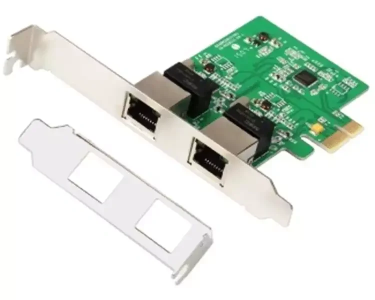 E-GREEN PCIe mrežna kartica 2x Gigabit Ethernet RJ45 sa low-profile nosačem