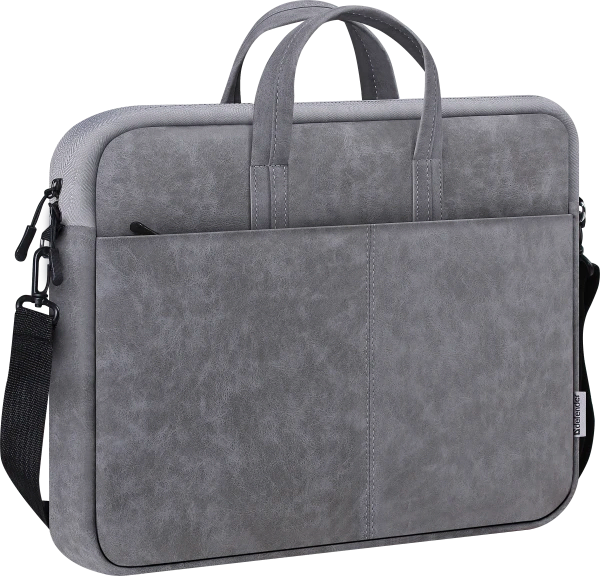 Defender Solid torba za laptop 15.6" eko koža siva 26088